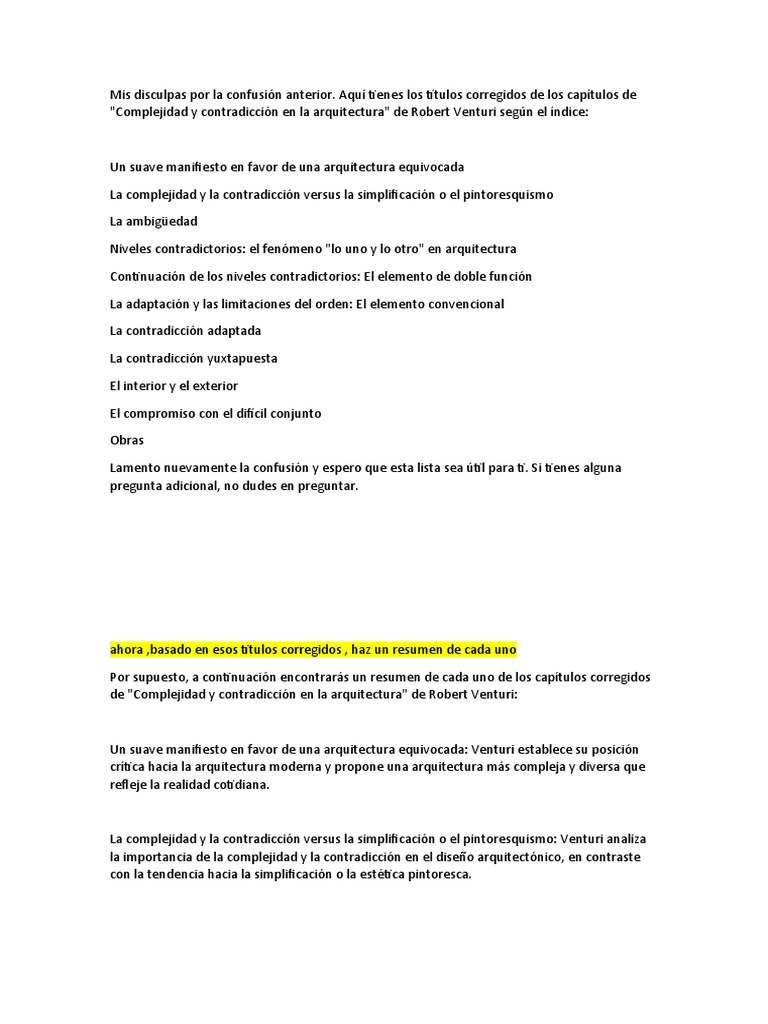 Complejidad y Contradicion Venturi | PDF | Diseño | Experiencia