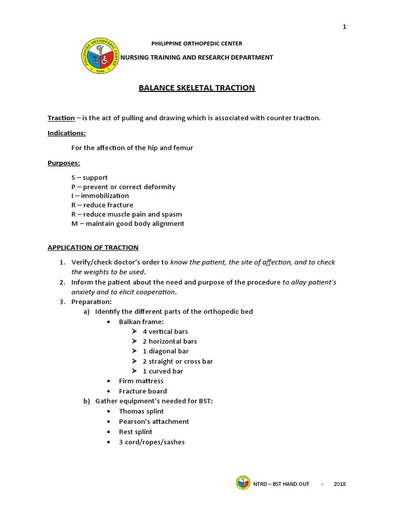 Balance Skeletal Traction | PDF | Clinical Medicine