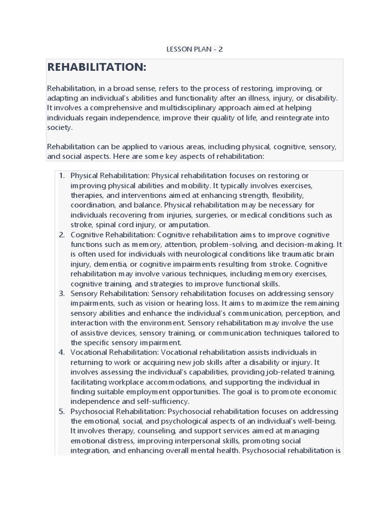 REHABILITATION ENGINEERING | PDF | Physical Therapy | Psychotherapy