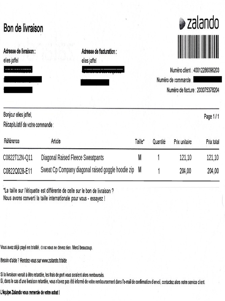 Facture Survet CP | PDF