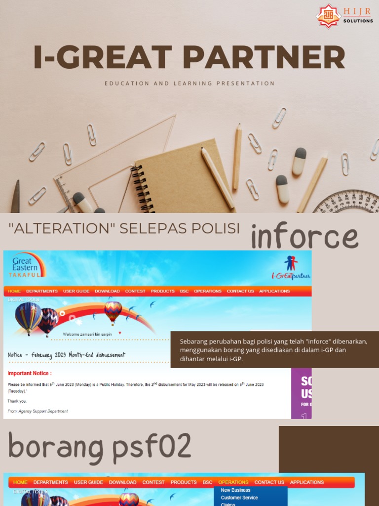 Igreat Partner Slide Hijr | PDF