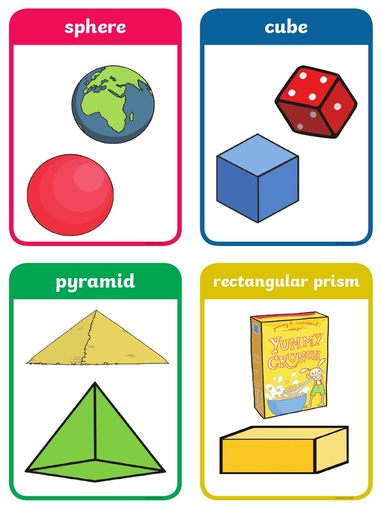 3D Shapes Flashcards for Kids | PDF