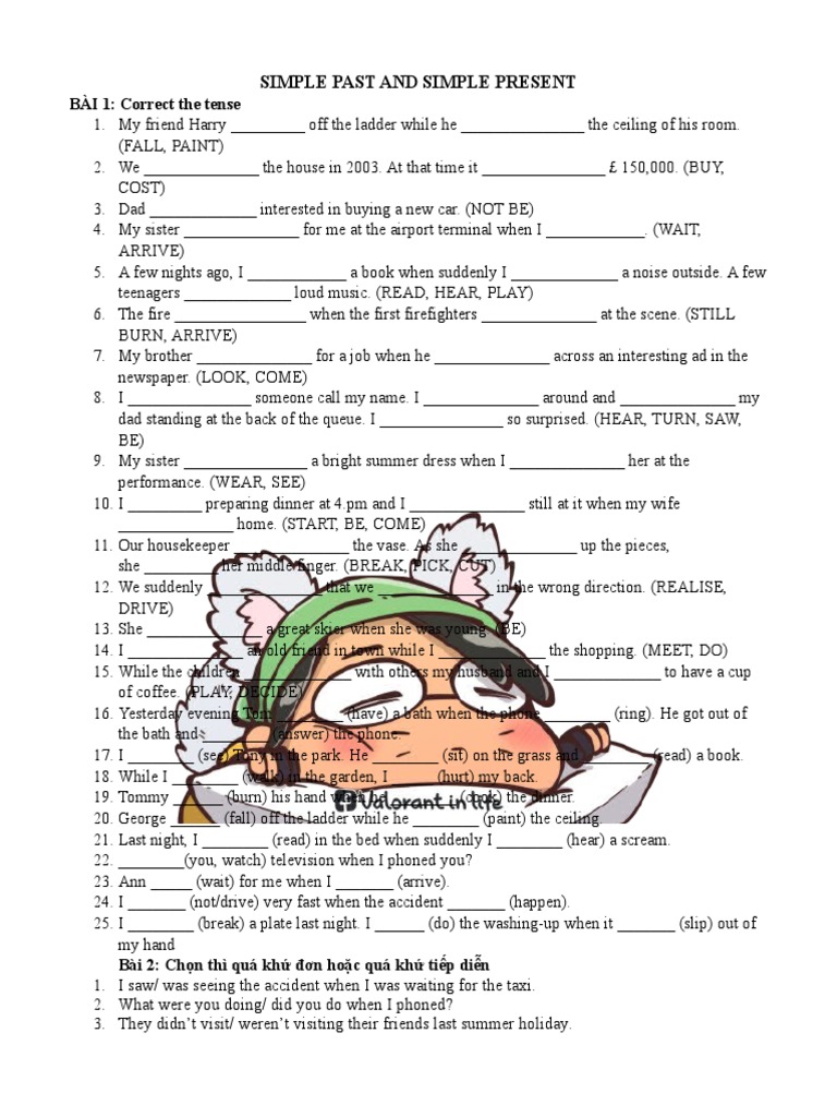 Simple Past and Simple Present BT | PDF