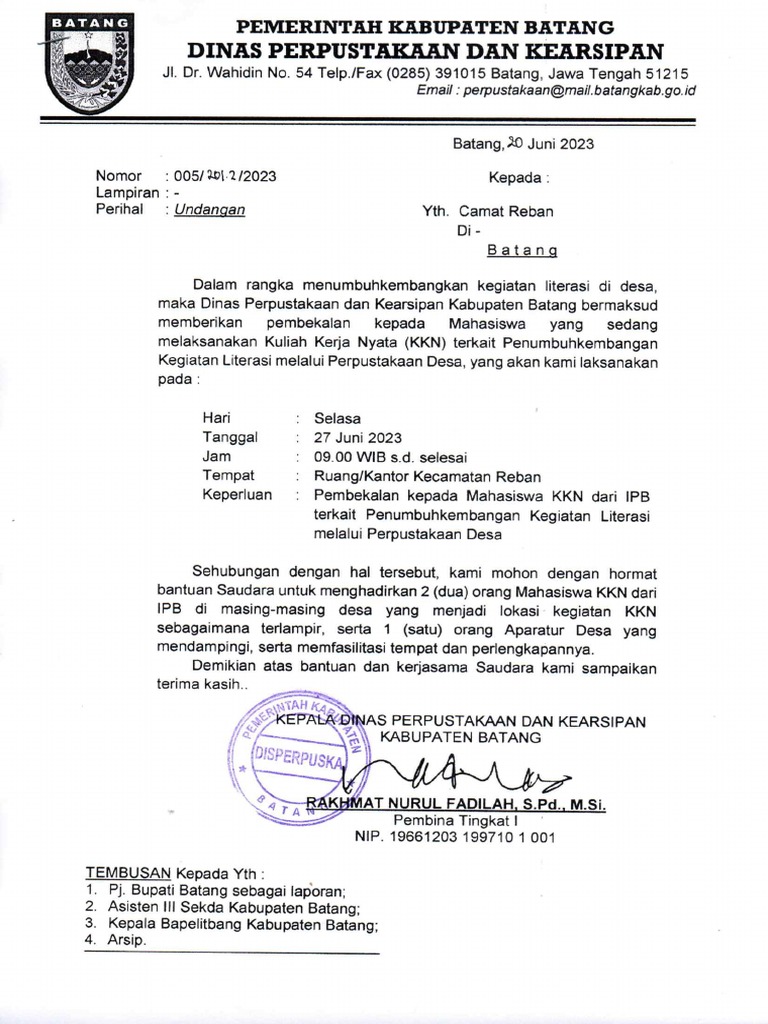 Surat KKN Ipb | PDF