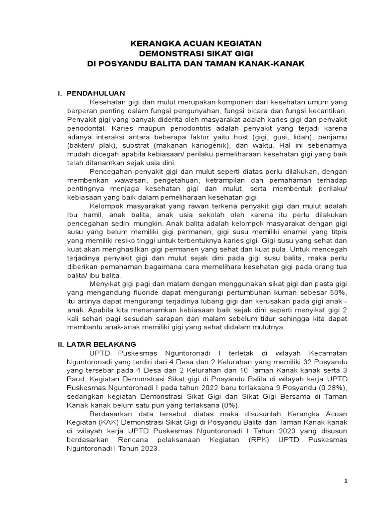 Kak Demonstrasi Sikat Gigi | PDF