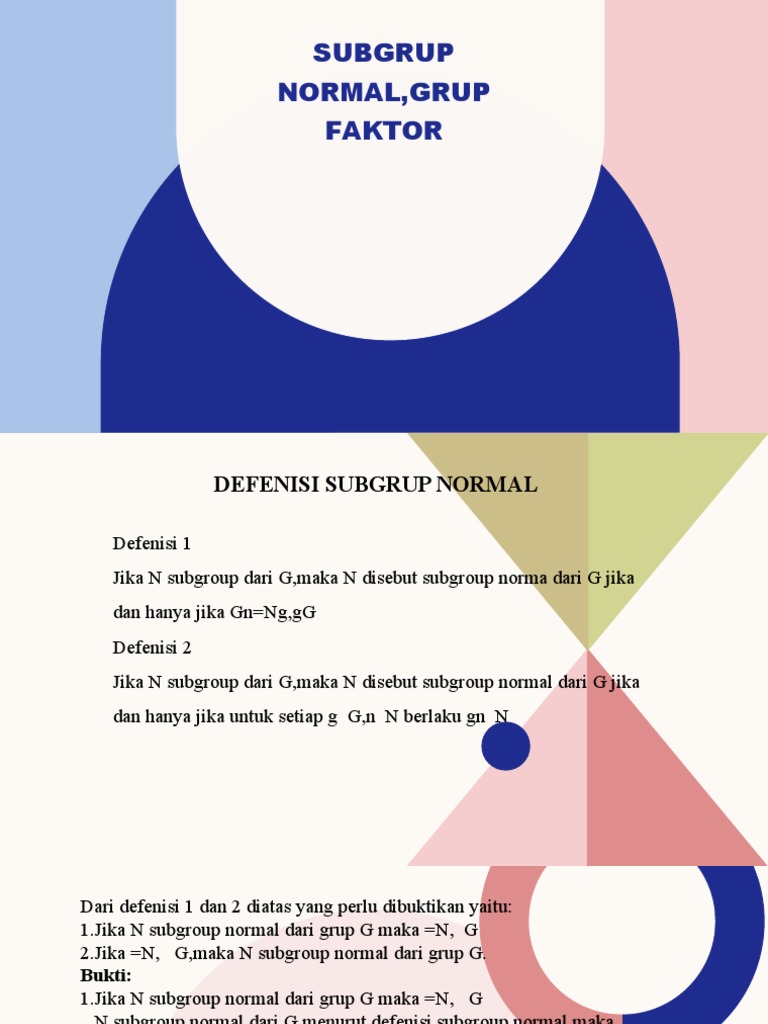 Subgrup Normal, Grup Faktor | PDF | Computing | Business