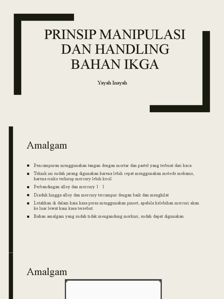 Teknik Manipulasi dan Handling Bahan Ikga | PDF
