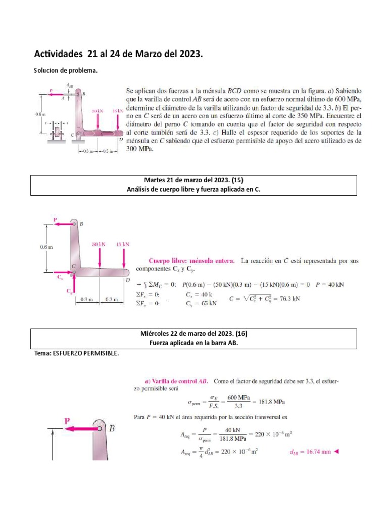Actividades 21 Al 24 de Marzo Del 2023 Estructuras 3 | PDF