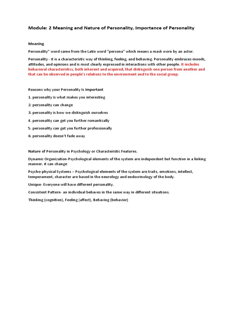 Understanding Personality Basics | PDF | Self-Improvement