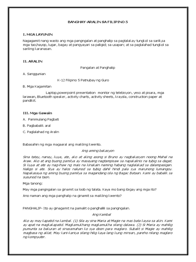 Cot LP Filipino | PDF