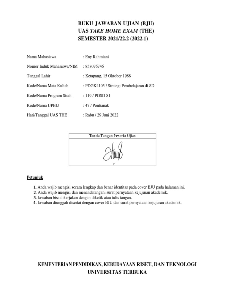Bju Strategi Pembelajaran | PDF