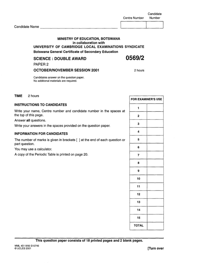Bgcse Sda Paper 2 2001 | PDF