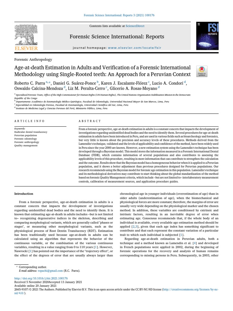 Forensic Science International: Reports | PDF | Statistics | Regression ...