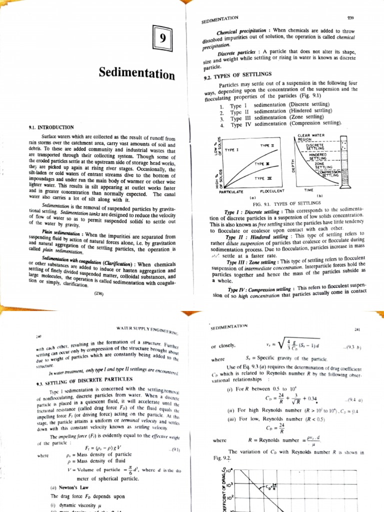 Sedimentation Water and Wastewater Management PDF | PDF