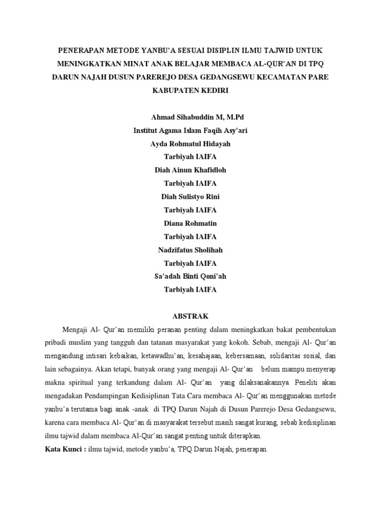 Jurnal Riset Pkm. KLM 3 | PDF