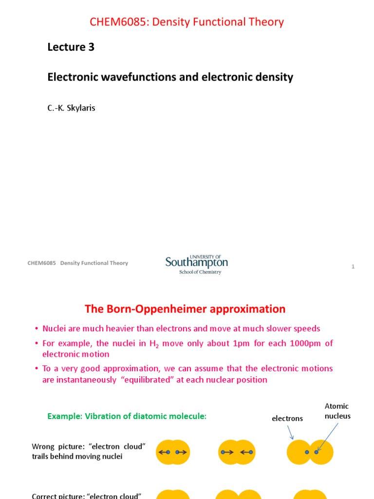 DFT L3 | Download Free PDF | Wave Function | Spin (Physics)