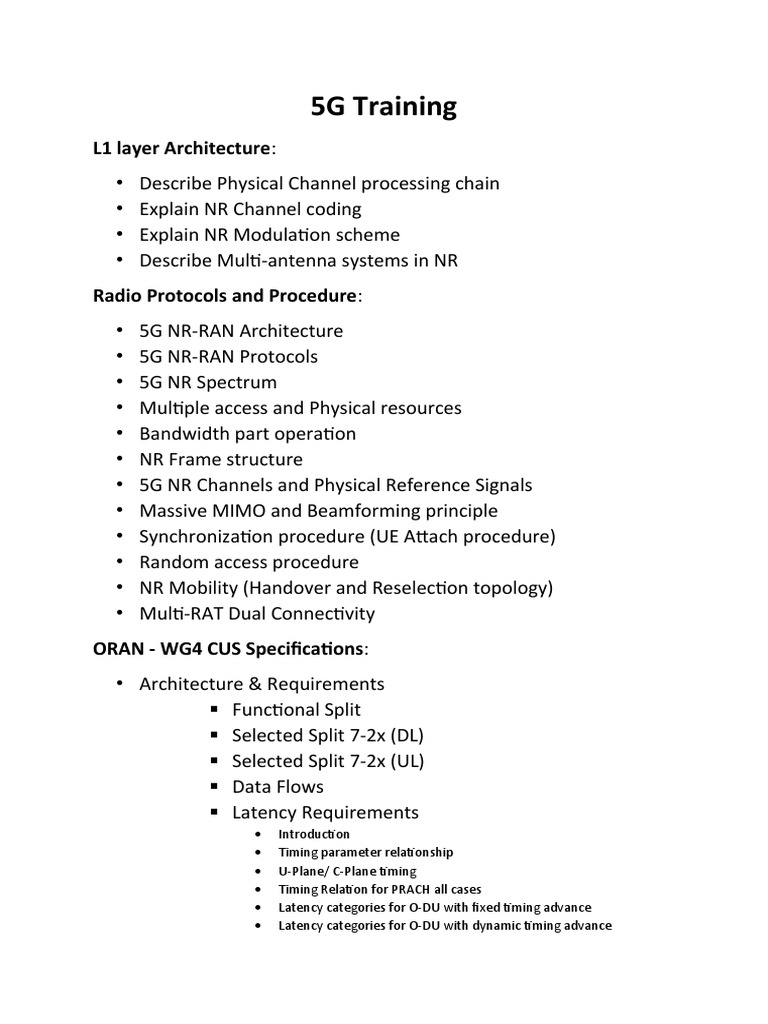 5G Trainin - ORAN CUS | PDF | Mimo | Information And Communications ...