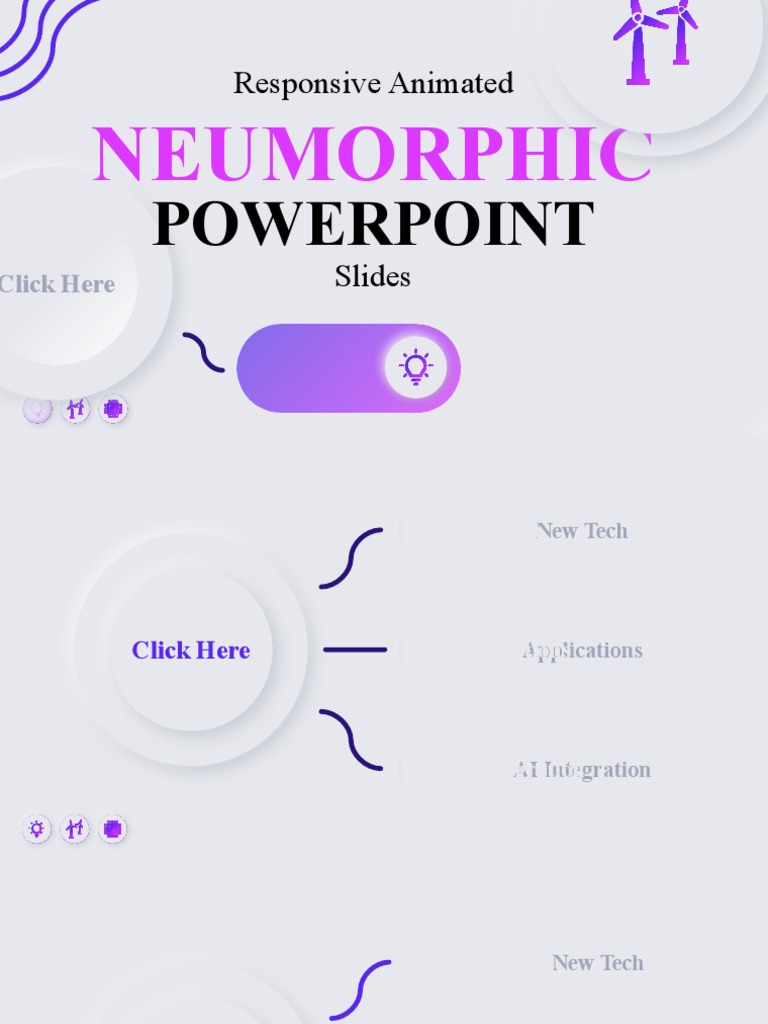 Responsive Animated Neumorphic PowerPoint Slides | PDF