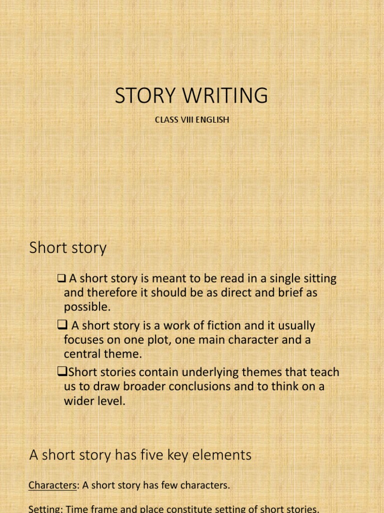 Short Story Writing Guide for Class 8 | PDF