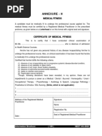 Medical Fitness Certificate Template | PDF | Physician | Health Care