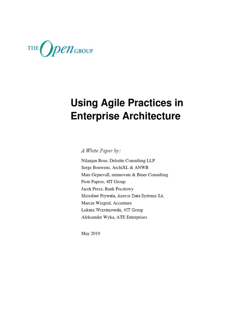 Using Agile Practice in EA | PDF | Agile Software Development ...