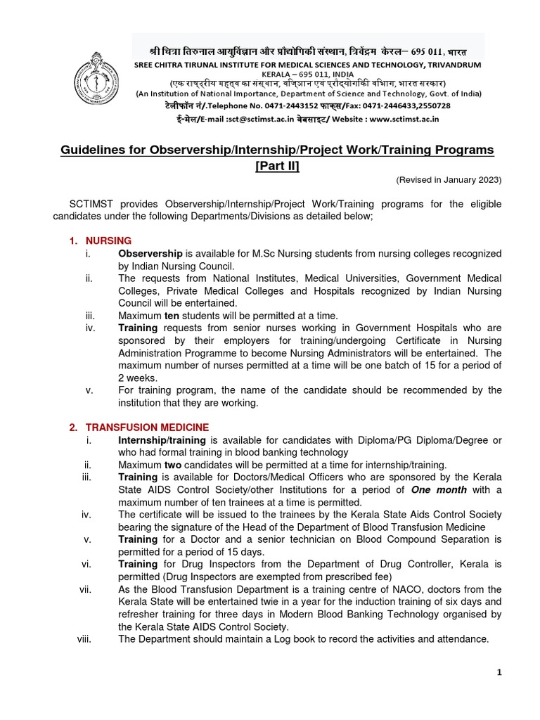 Guidelines For Clinical Observership-Part-2 | PDF | Medical School ...