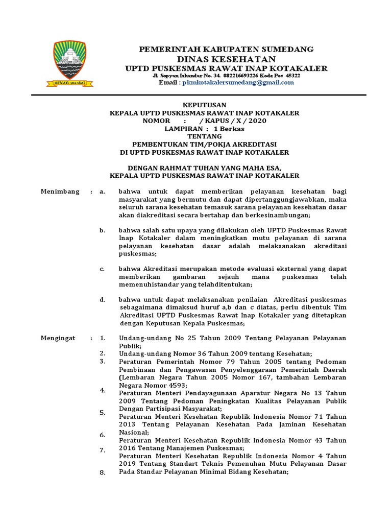 SK Tim Akreditasi | PDF