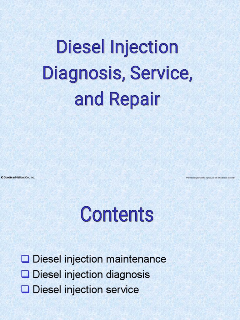 Diesel Fuel System Diagnosis & Service | PDF | Fuel Injection | Diesel ...