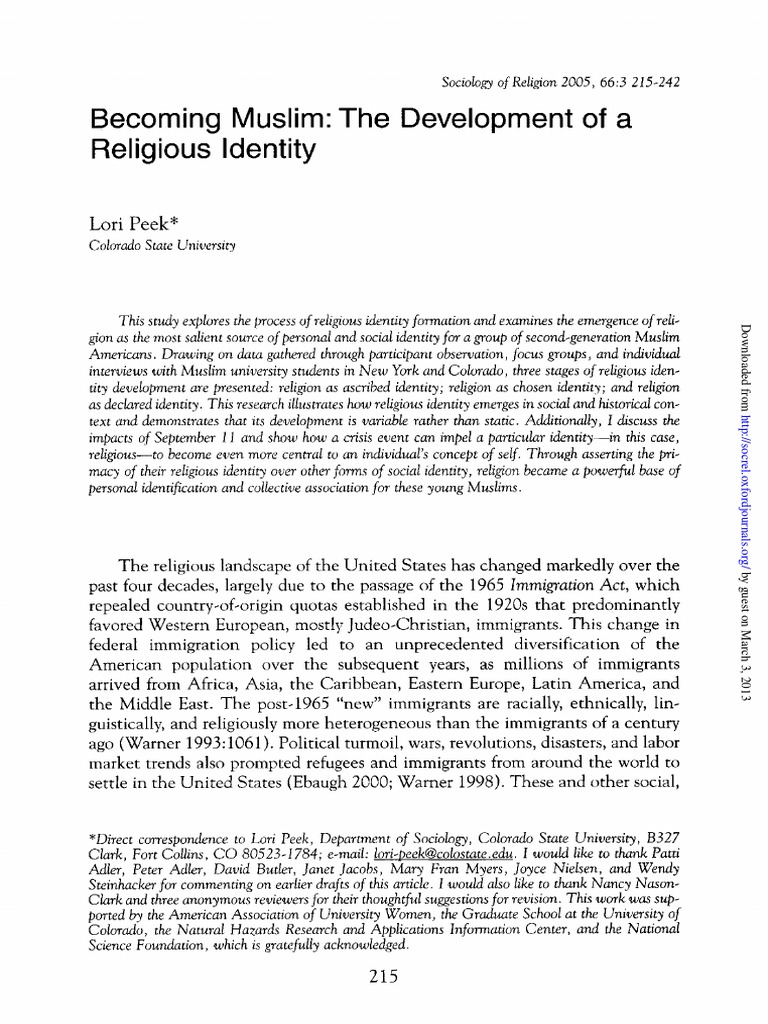 Muslim Identity Development Stages | PDF | Identity (Social Science ...