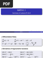 Calculus 1 Topic List | PDF | Derivative | Function (Mathematics)