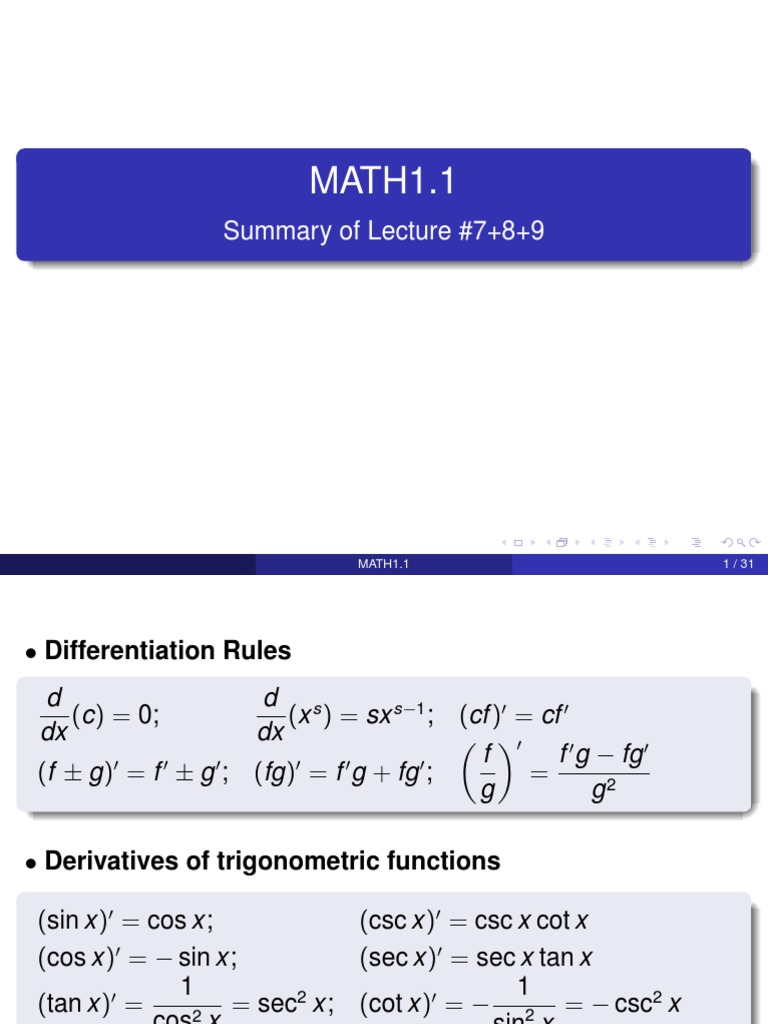 Calculus 2 | PDF | Maxima And Minima | Derivative