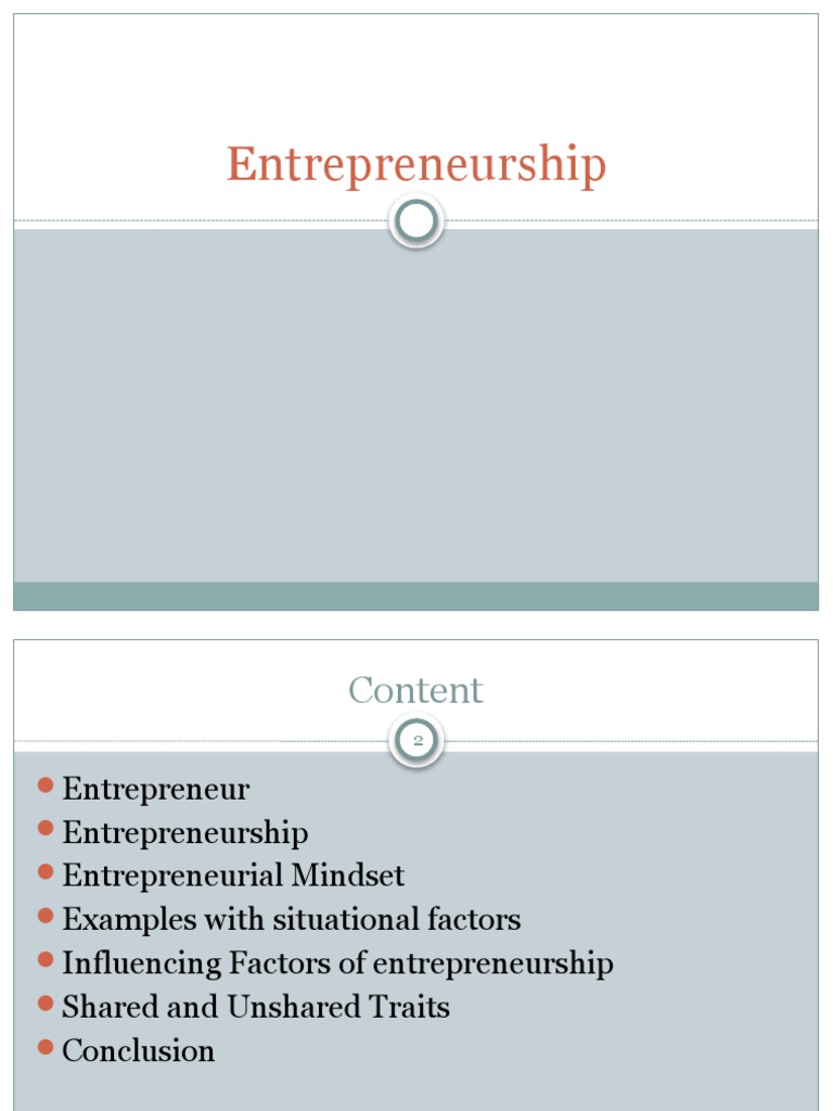 Task 1 - Enterpreneurship | PDF | Entrepreneurship | Social Psychology