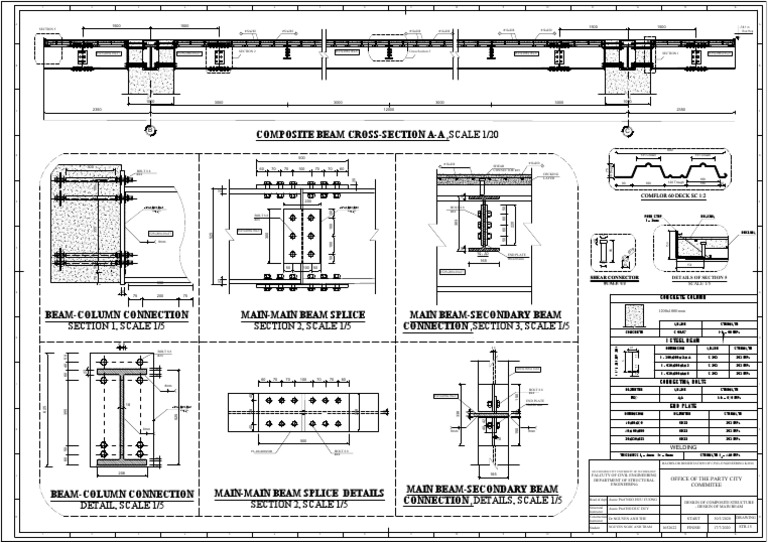 Str.15-Design of Composite Structure-Design of Main Beam | PDF