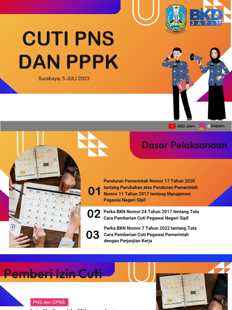 Panduan Cuti PNS dan PPPK | PDF
