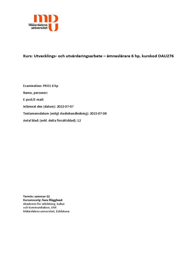 PRO1 Exempel 1 | PDF