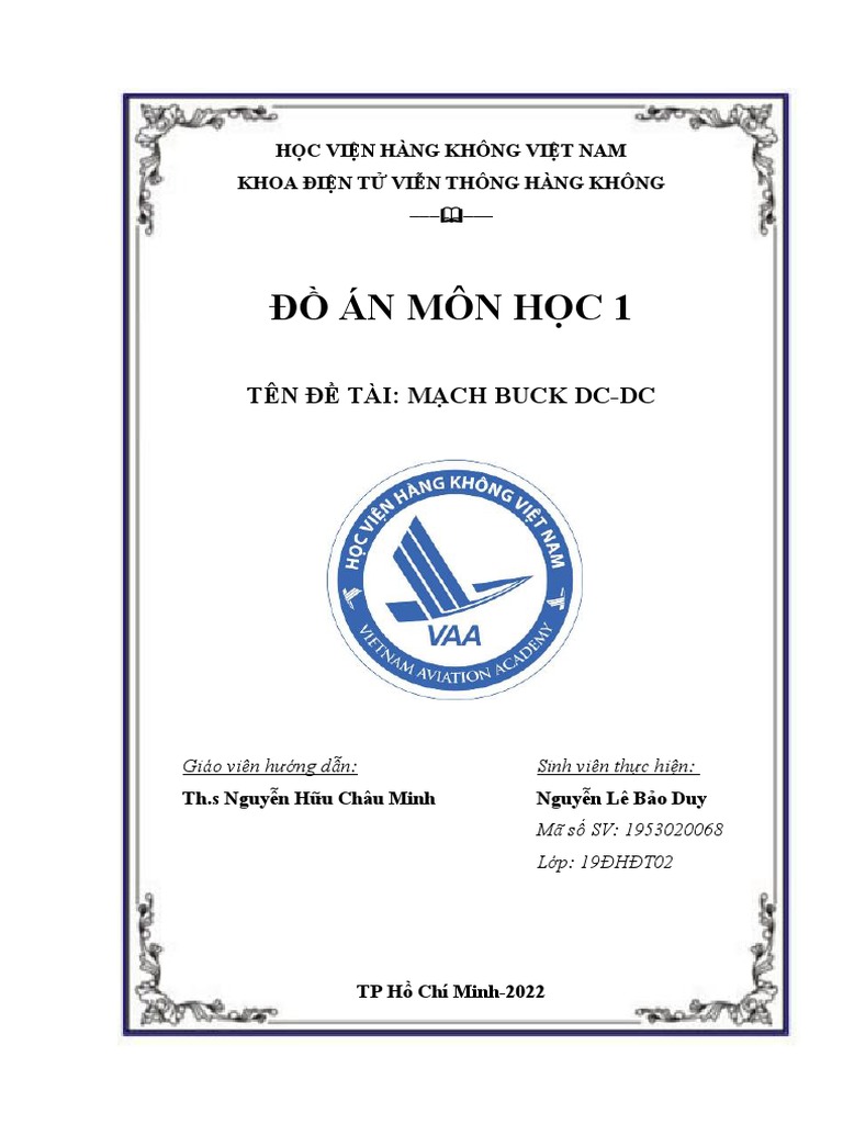 Bao Cao Do An Mon Hoc 1 | PDF
