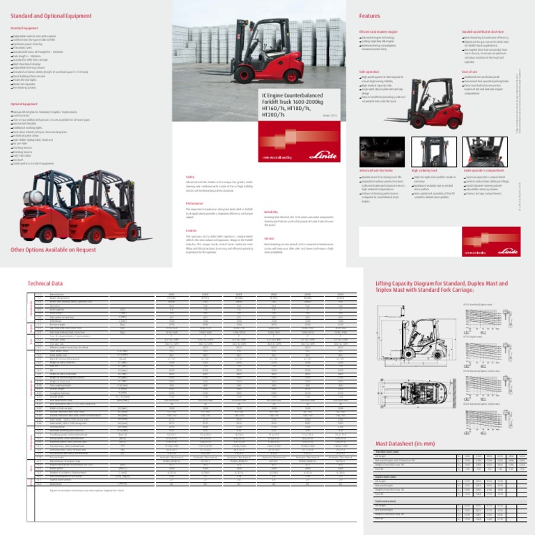 Series 1216 Data Sheet | PDF | Truck | Forklift