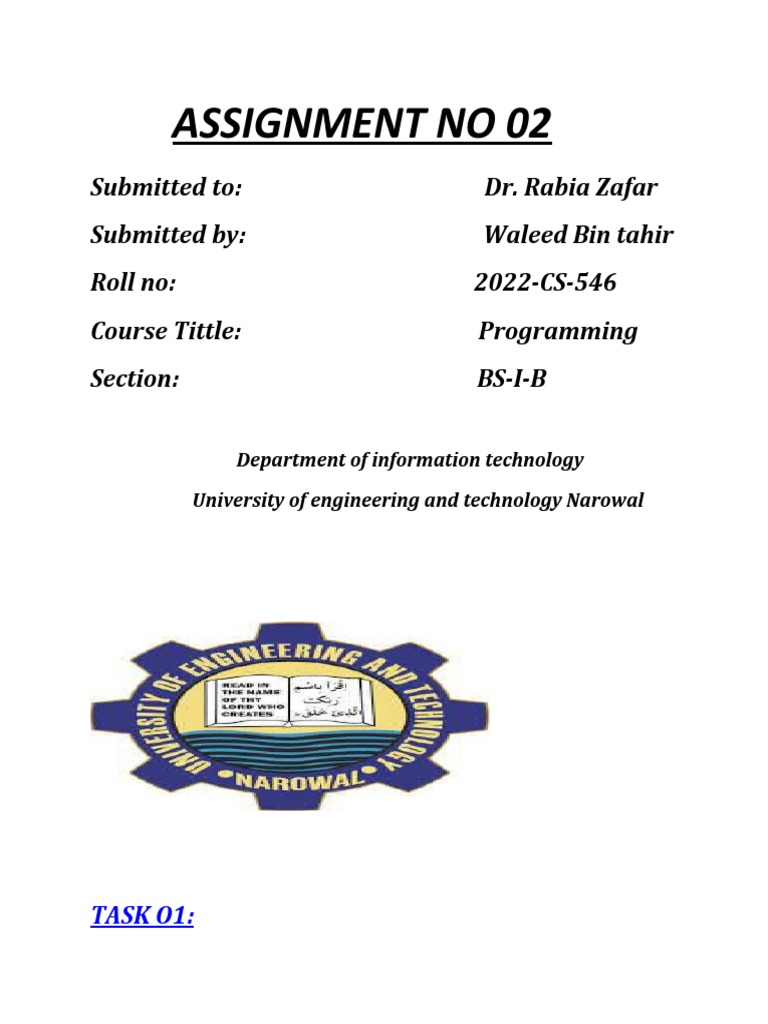 Assignment No 021 Pdf 
