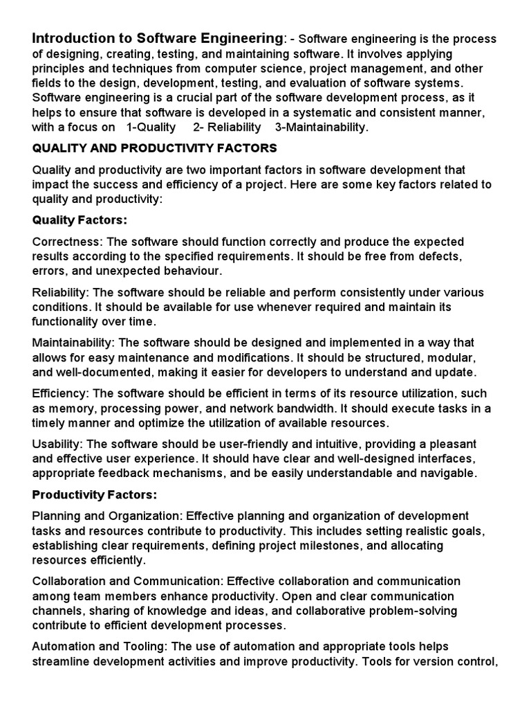 Software Engg Cheat | PDF