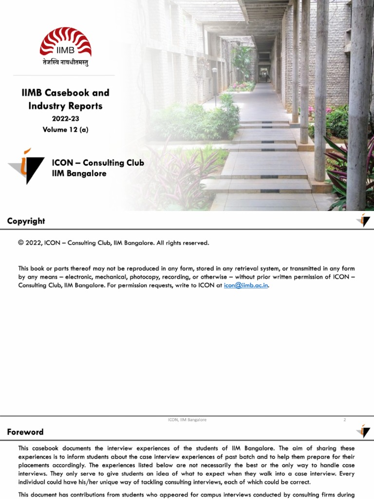 IIM B Casebook 2022-23 | PDF