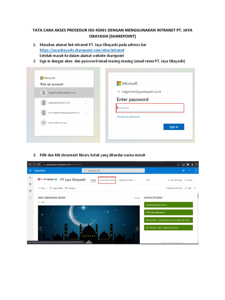 Manual Tata Cara Penggunaan Intranet | PDF