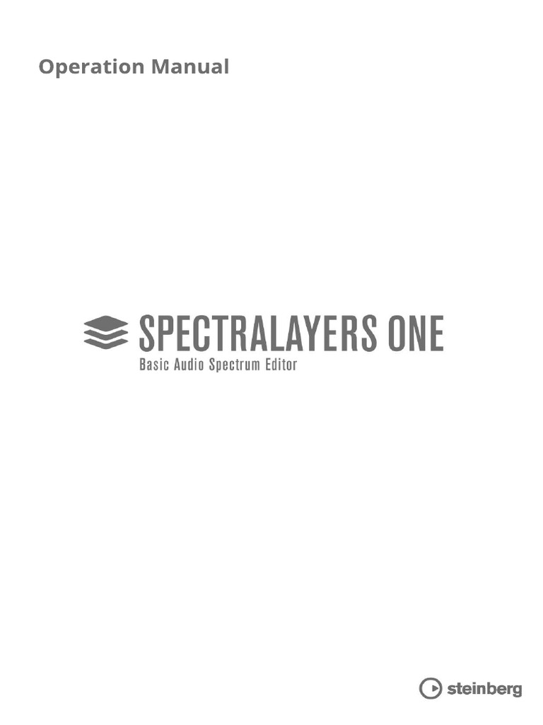 SpectraLayers One 8 Operation Manual | PDF | Icon (Computing) | Computing