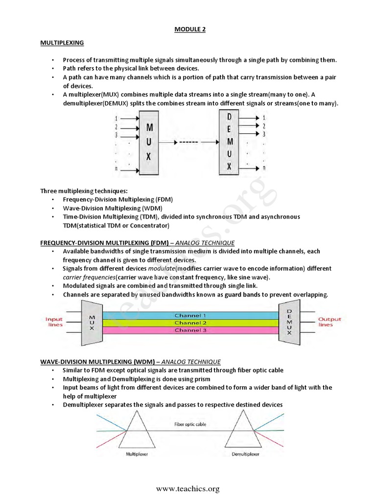 Dcof Full Notes (Module 2) | PDF | Multiplexing | Cellular Network