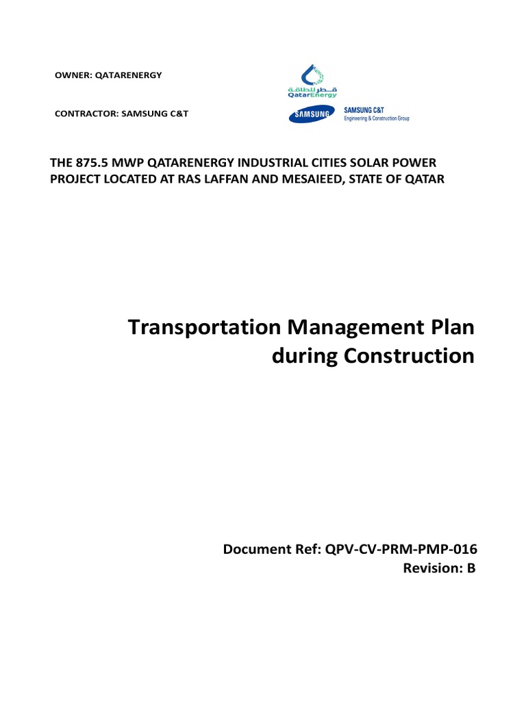QPV-CV-PRM-PMP-016_vB Transportation Management Plan During ...