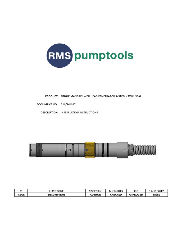 Wellhead Penetrator Installation Guide | PDF | Electrical Connector ...