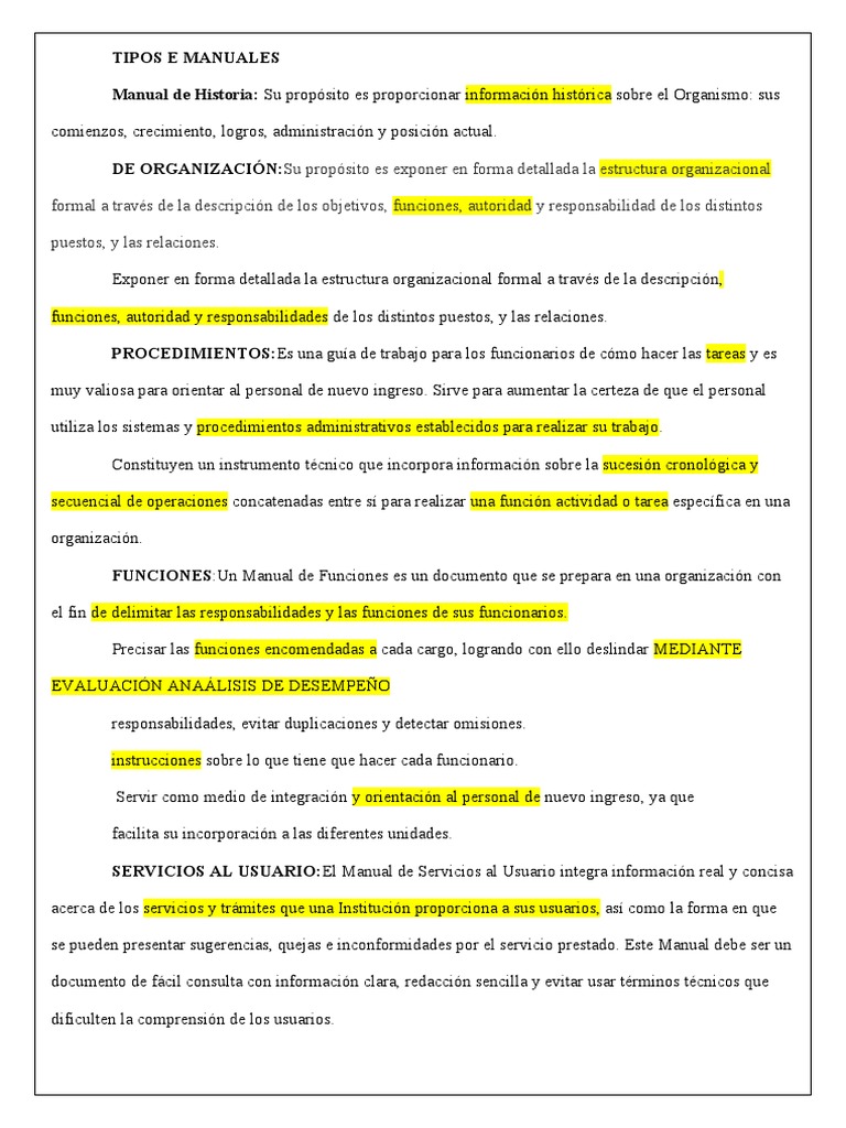 Tipos de Manuales | PDF | Institución | Business