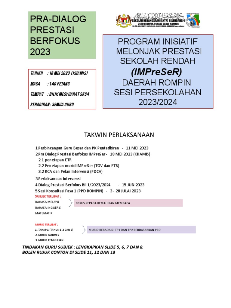 IMPreSer BM Tahun 1AB | PDF