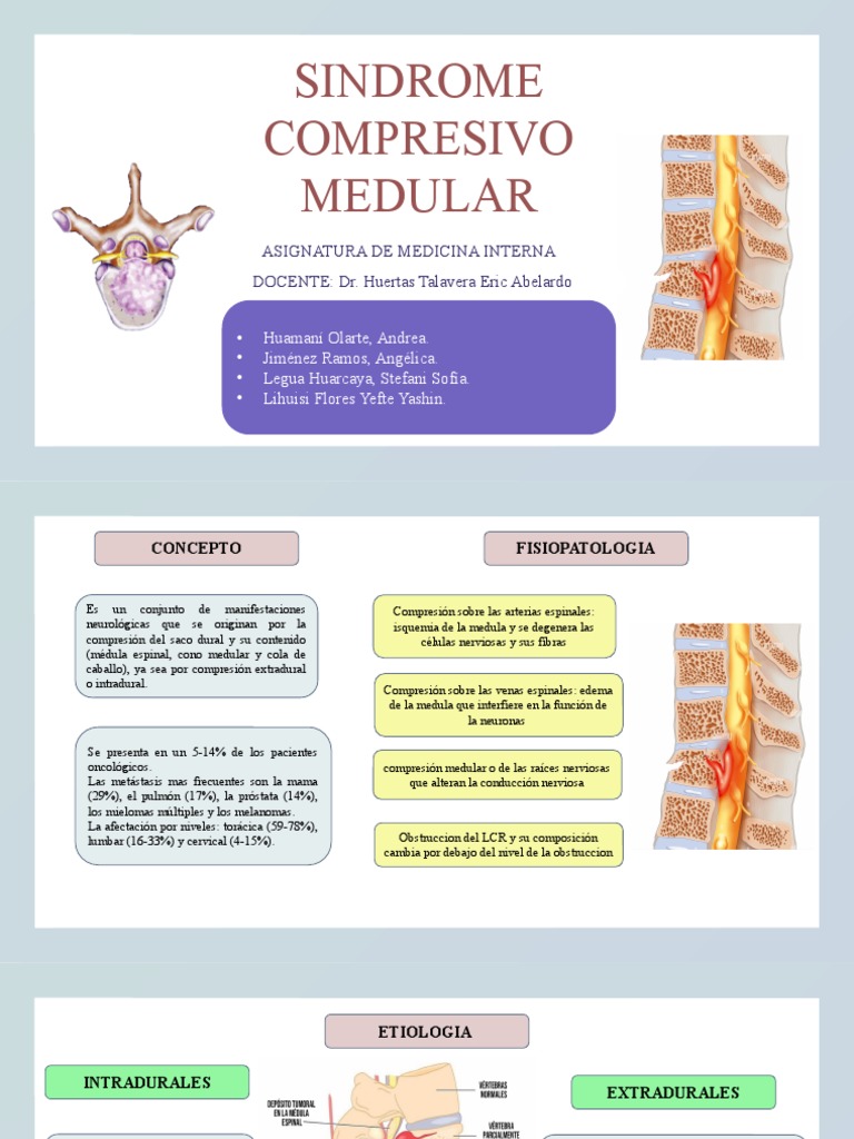 Síndrome Compresivo Medular: Diagnóstico y Tratamiento | PDF | Imagen ...