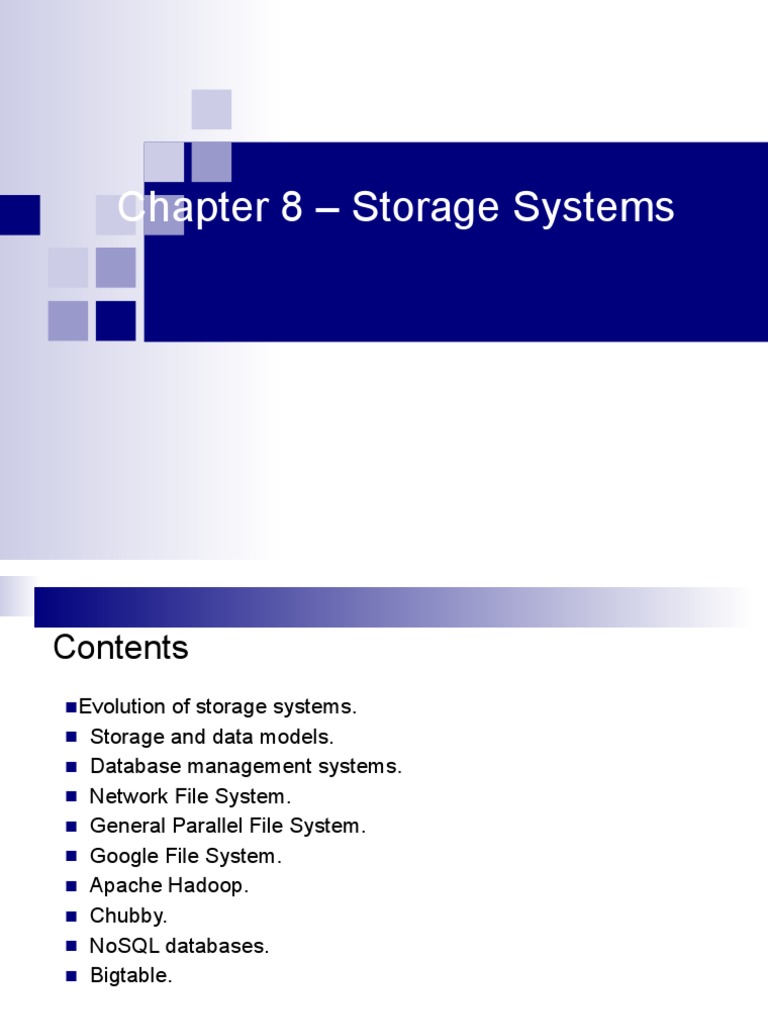 Chapter8 - Storage Systems | PDF | Apache Hadoop | Databases