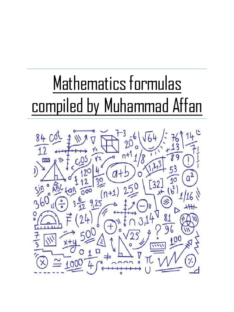 Comprehensive Maths Formulas Guide | PDF | Slope | Line (Geometry)